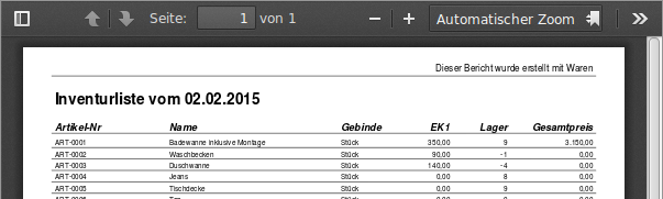 Inventurliste drucken - Blog